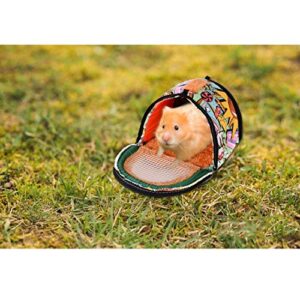 Hamiledyi Portable Small Animal Hamster Travel Bag Pet Backpack Carrying Bag with Zipper and Strap Breathable and Safe Suitable for Guinea Pigs Hedgehogs Hamsters Chinchillas Squirrels