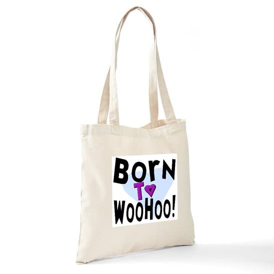 CafePress Born To Woohoo! (2 Sided) Tote Bag Natural Canvas Tote Bag, Reusable Shopping Bag