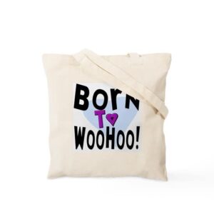 CafePress Born To Woohoo! (2 Sided) Tote Bag Natural Canvas Tote Bag, Reusable Shopping Bag