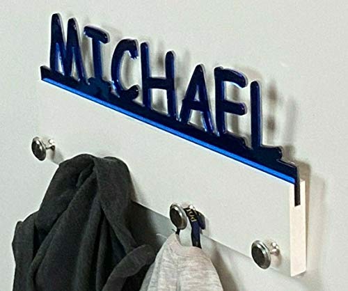 Personalized Coat Hanger Rack Bag Hat Towel Backpack Sweatshirt Jacket Hook Organizer Wall Door Decor, One of A Kind, Custom Made to Order, with Your Name On It!