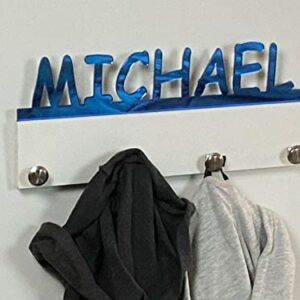 Personalized Coat Hanger Rack Bag Hat Towel Backpack Sweatshirt Jacket Hook Organizer Wall Door Decor, One of A Kind, Custom Made to Order, with Your Name On It!