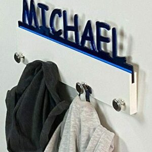 Personalized Coat Hanger Rack Bag Hat Towel Backpack Sweatshirt Jacket Hook Organizer Wall Door Decor, One of A Kind, Custom Made to Order, with Your Name On It!