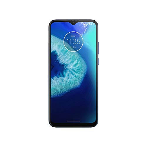 Moto G8 Power Lite (64GB,4GB) 6.5", 5000 mAh Battery, Dual SIM GSM Unlocked, Global 4G LTE International Model (T-Mobile, AT&T, Metro, Cricket) XT2055-2 (64GB SD + Case Bundle, Navy Blue)