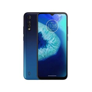 Moto G8 Power Lite (64GB,4GB) 6.5", 5000 mAh Battery, Dual SIM GSM Unlocked, Global 4G LTE International Model (T-Mobile, AT&T, Metro, Cricket) XT2055-2 (64GB SD + Case Bundle, Navy Blue)