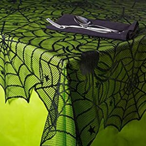 LOOGOOL Halloween Black Spider Web Fabric by The Yard for Halloween Party Decoration DIY Craft, Black 39 x 59 Inch