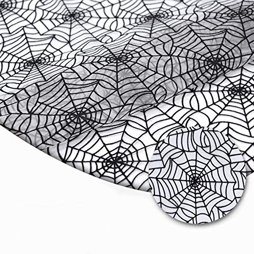 LOOGOOL Halloween Black Spider Web Fabric by The Yard for Halloween Party Decoration DIY Craft, Black 39 x 59 Inch