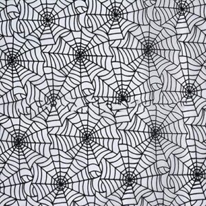 LOOGOOL Halloween Black Spider Web Fabric by The Yard for Halloween Party Decoration DIY Craft, Black 39 x 59 Inch