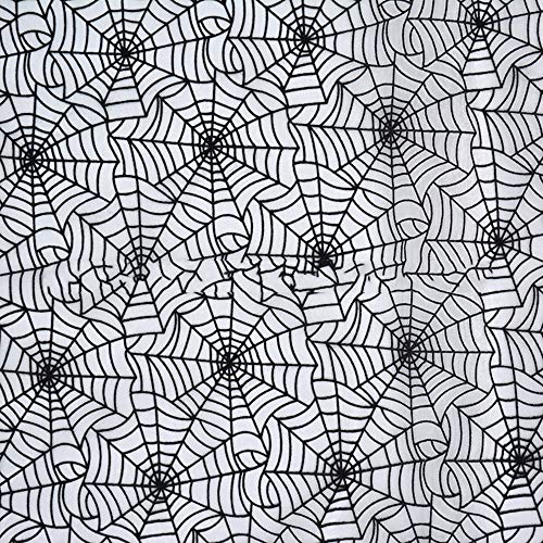 LOOGOOL Halloween Black Spider Web Fabric by The Yard for Halloween Party Decoration DIY Craft, Black 39 x 59 Inch