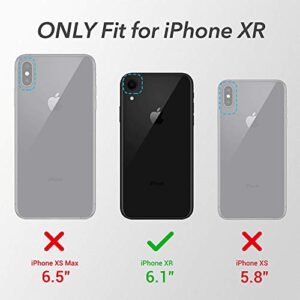 YOUMAKER Metallic Designed for iPhone XR Case, Full Body Rugged with Built-in Screen Protector Slim Fit Shockproof Cover for iPhone XR 6.1 Inch - Black