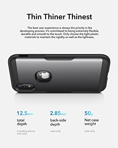 YOUMAKER Metallic Designed for iPhone XR Case, Full Body Rugged with Built-in Screen Protector Slim Fit Shockproof Cover for iPhone XR 6.1 Inch - Black