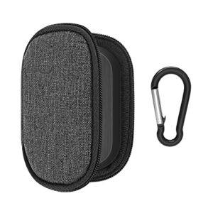 geekria headphones carrying case compatible with panasonic technics eah-az70w earbuds case, replacement protective travel pouch bag with cable storage (dark grey)