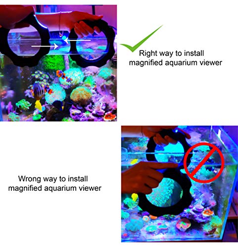 Aquarium Choice Aquarium Magnifier Magnetic Viewer with Special Auxiliary Cleaning Fish Tank Function