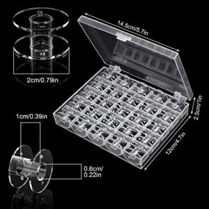 36Pcs Bobbins for Sewing Machine, Plastic Bobbins with Case for Bro-Ther/Sin-ger/Baby-Lock/Jano-me/Ju-ki Sewing Machine Accessories