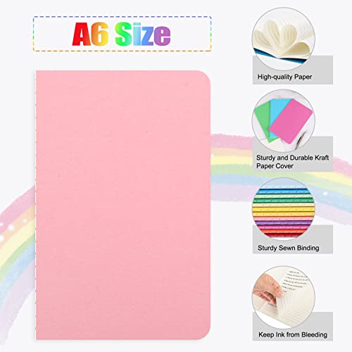 EOOUT 24pcs Mini Notebooks, Small Pocket Notebooks, Journals for Kids, Lined Notepad, 3.5"x5.5", 12 Colors for Students, Traveler, School Supplies