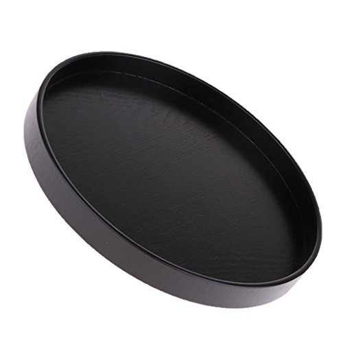 LoveinDIY GZYF Wooden Tray Tray Decorative Plate Decoration Tray Decoration Accessories for Model Kit, Black, 24x2cm