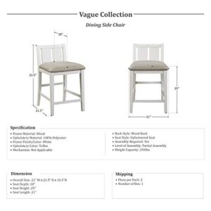 Lexicon Vague 3-Piece Pack Counter Height Set, Gray/White