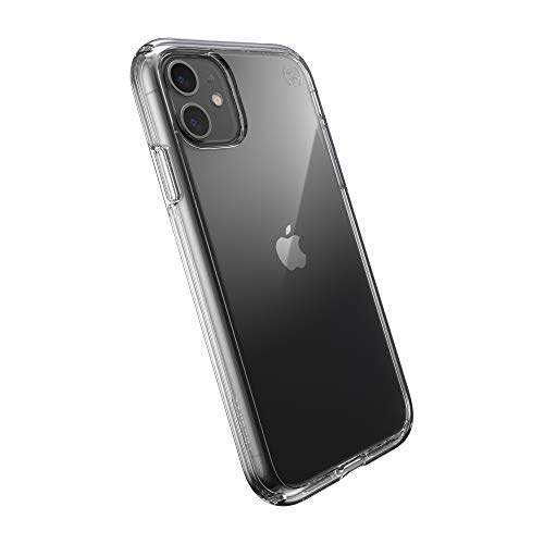 Speck iPhone 11 Clear Case - Drop Protection, Anti-Yellowing, Anti-Fade Slim Transparent - Shock-Absorbent iPhone 11 Cases Bumper Cover - Heavy Duty - Perfect Clear Presidio