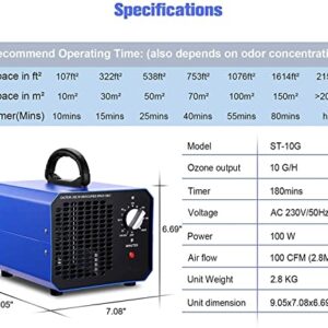 Ozone Generator 10,000 mg/h High Capacity Ozone Machine Suitable for Home, Pet and Car