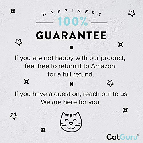 CatGuru Whisker Stress Free Cat Water Bowl, Reliefs Whisker Fatigue, Wide Cat Dish, Non Slip Cat Feeding Bowls, Shallow Cat Food Water Bowls, Non Skid Pet Bowls for Cats (Water Bowl, Marshmallow)