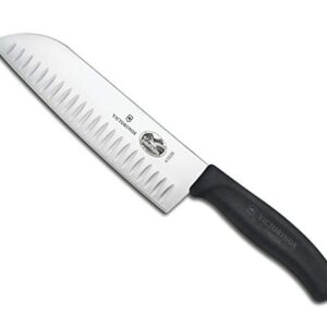 Victorinox Fibrox Pro Santoku Knife, 6.7 inches, Black