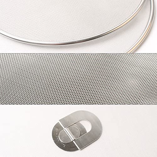 Snowyee Splatter Screen for Frying Pan, Grease Splatter Guard Stainless Steel Large 13” and Small 10” Shield (2 in 1 Set)