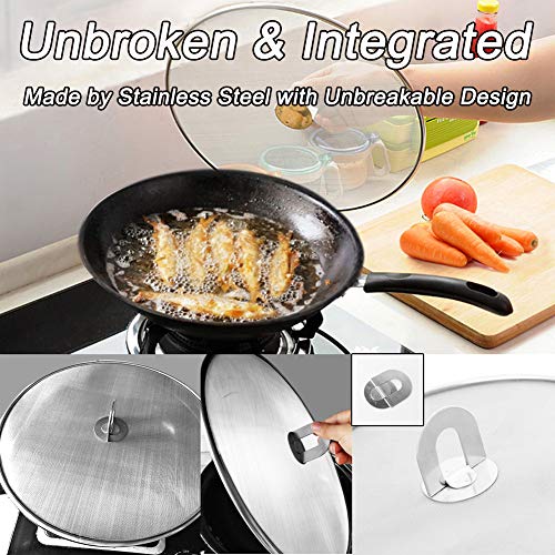 Snowyee Splatter Screen for Frying Pan, Grease Splatter Guard Stainless Steel Large 13” and Small 10” Shield (2 in 1 Set)