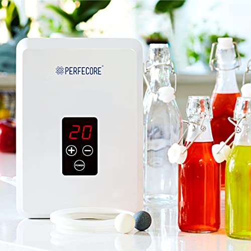 Perfecore Water Ozonator - Odor Eliminator and Fresh Water Machine w/Diffuser Stones and Timer - For Home, Kitchen, Fruits & Vegetables - 600 mg/Hour﻿