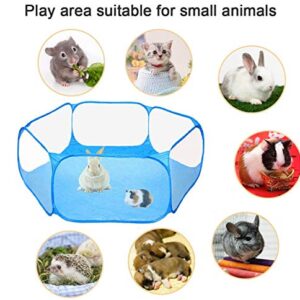 YunTrip Small Animals Cage Tent, Breathable & Transparent Pet Playpen Pop Open Outdoor/Indoor Exercise Fence, Foldable Play Pen for Guinea Pig, Hamster, Rabbit, Chinchillas, Hedgehogs, Reptiles