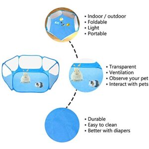 YunTrip Small Animals Cage Tent, Breathable & Transparent Pet Playpen Pop Open Outdoor/Indoor Exercise Fence, Foldable Play Pen for Guinea Pig, Hamster, Rabbit, Chinchillas, Hedgehogs, Reptiles