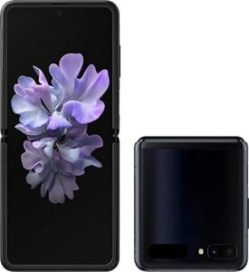 samsung galaxy z flip sm-f700u1 factory unlocked (att, tmobile, verizon, sprint) - (mirror black) (renewed)