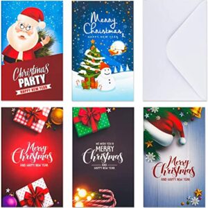 Christmas Gifts Card Money Holder in 5 Holiday Cute Festive Designs 30 Christmas Greeting Cards & 30 Envelopes,Christmas money holder with envelopes