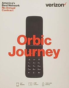 orbic journey v verizon prepaid 4g lte flip phone - black