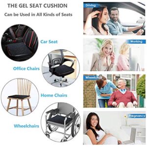 Gel Seat Cushion, Breathable Honeycomb Design Seat Cushion Super Breathable Gel Cushion Body Pressure Distribution Portable Gel Seat Cushion for Back Pain Suitable for Home Office Chair Car