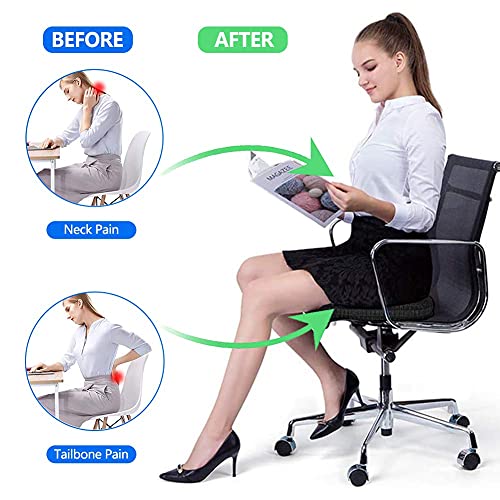 Gel Seat Cushion, Breathable Honeycomb Design Seat Cushion Super Breathable Gel Cushion Body Pressure Distribution Portable Gel Seat Cushion for Back Pain Suitable for Home Office Chair Car