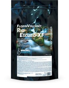 brighwell aquatics florinvolcanit rio escuro-xf - extra fine black volcanic ash substrate for freshwater shrimp, 2lbs