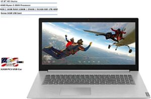 lenovo 2019 newest pc ideapad l340: 17.3 hd display, amd ryzen 5-3500, 16gb ram, 1tb hdd wifi, bluetooth, dvdrw, usb-c, hdmi, webcam, dolby audio, win 10, 32gb usb card