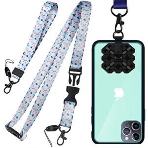 m myecogo phone lanyard, neck lanyard & wrist lanyard keychain holder for phone case