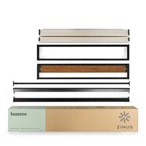 ZINUS GOOD DESIGN Award Winner Suzanne 10 Inch Bamboo and Metal Platforma Bed Frame / No Box Spring Needed / Wood Slat Support, Chestnut Brown, Queen