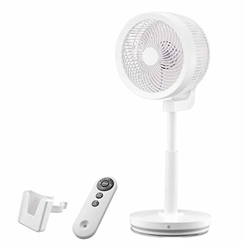 Yescom Pedestal Air Circulator Fan with 90° Oscillation Adjustable Height & Remote Control Quiet 3 Wind Speed Oscillating Fan Home Bedroom White