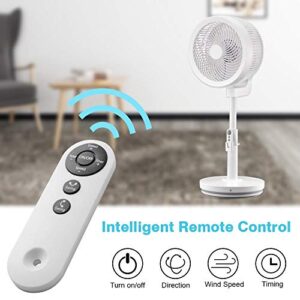 Yescom Pedestal Air Circulator Fan with 90° Oscillation Adjustable Height & Remote Control Quiet 3 Wind Speed Oscillating Fan Home Bedroom White