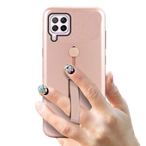 WenTian Huawei P40 Lite/Nova 6SE Case, CaseExpert® Shockproof Rugged Impact Armor Hybrid Kickstand with Handle Protective Cover Case for Huawei P40 Lite/Nova 7i / Nova 6 SE Rose Gold