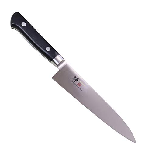 JCK ORIGINAL Kagayaki Japanese Chef’s Knife, KG-5ES Professional Gyuto Knife, VG-1 High Carbon Japanese Stainless Steel Pro Kitchen Knife with Ergonomic Pakka Wood Handle, 7 inch