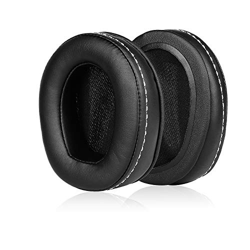 Jecobb AH-D600 Earpads Replacement Ear Cushion Pads with Protein Leather and Memory Foam for Denon AH D600, AH-D600EM Over-Ear Headphones ONLY (NOT FIT DENON Other Series) (Black)