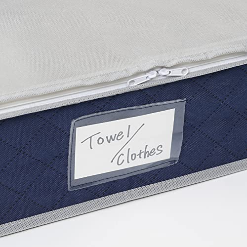 Astro Soft Bag Underbed Storage Organizer with Activated Carbon, Breathable Material, Handles for Kimono, Blankets, Comforters, Clothes, Bedding, 615-22