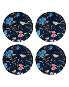 lenox sprig & vine 4-piece accent plate set, 4.65 lb, blue