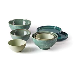 lenox luna nesting dinnerware set, 11.40 lb, green