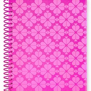 Kate Spade New York Mini Spiral Notebook, 8.25" x 6.75" Journal Notebook with 112 Lined Pages, Neon Pink