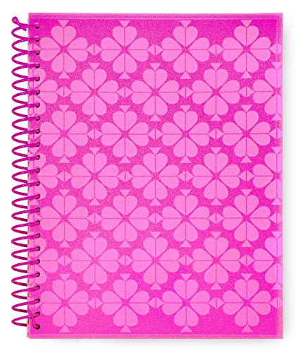 Kate Spade New York Mini Spiral Notebook, 8.25" x 6.75" Journal Notebook with 112 Lined Pages, Neon Pink