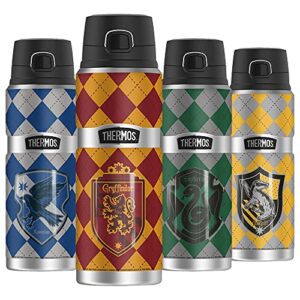 harry potter gryffindor plaid sigil, thermos stainless king stainless steel drink bottle, vacuum insulated & double wall, 24oz