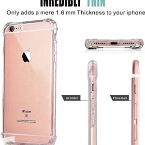 iPhone SE 2nd 2020 New/iPhone SE 3 2022, iPhone 8, iPhone 7 Case, Screen Protector Slim Shock Absorption Reinforced Corner Soft TPU Silicone Clear iPhone SE 3 2022 Case 4.7" (Clear)